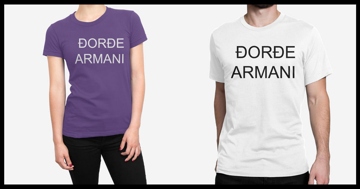 Majica Armani | Smešne majice Đorđe Armani
